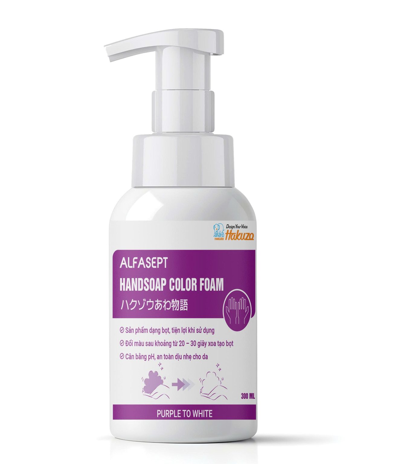 Hướng dẫn sử dụng bọt rửa tay đổi màu Alfasept Handsoap Color Foam ...